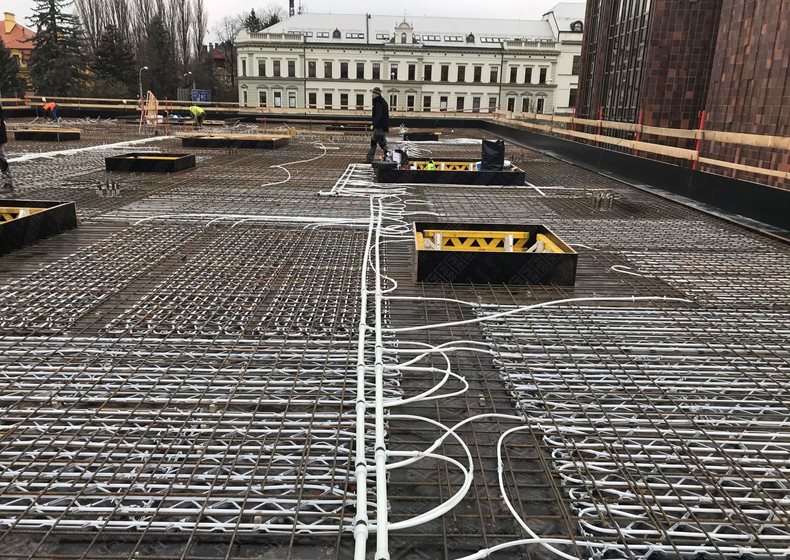 Concrete core activation České Budějovice Research Library | Uponor